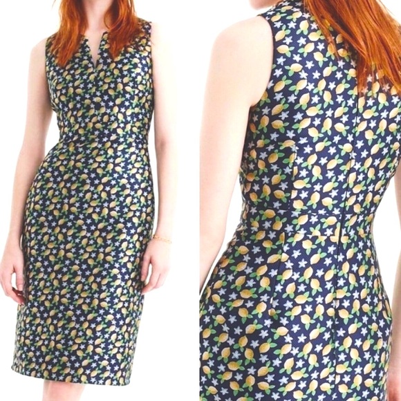 J. Crew | Dresses | J Crew Lemon Jacquard Dress | Poshmark